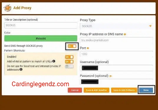 How To Connect And Use Socks Socks5 Proxy Network On Android Carding Legends The Carders